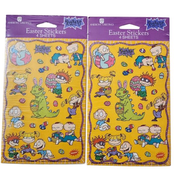 Nickelodeon | Other | New Vintage 9s Rugrats Stickers Easter Chuckie ...